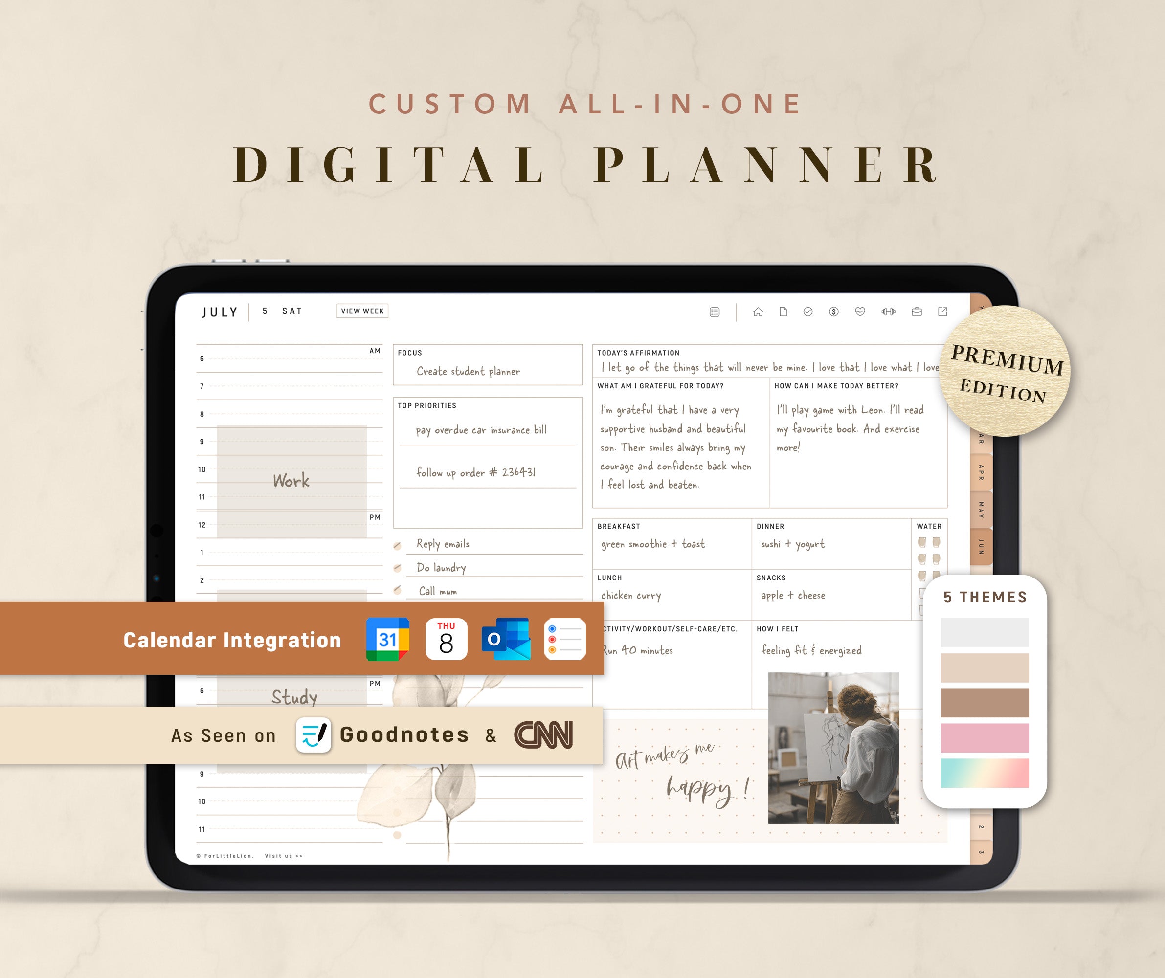 All-in-one Digital Planner 2026 2027 + Undated – ForLittleLion