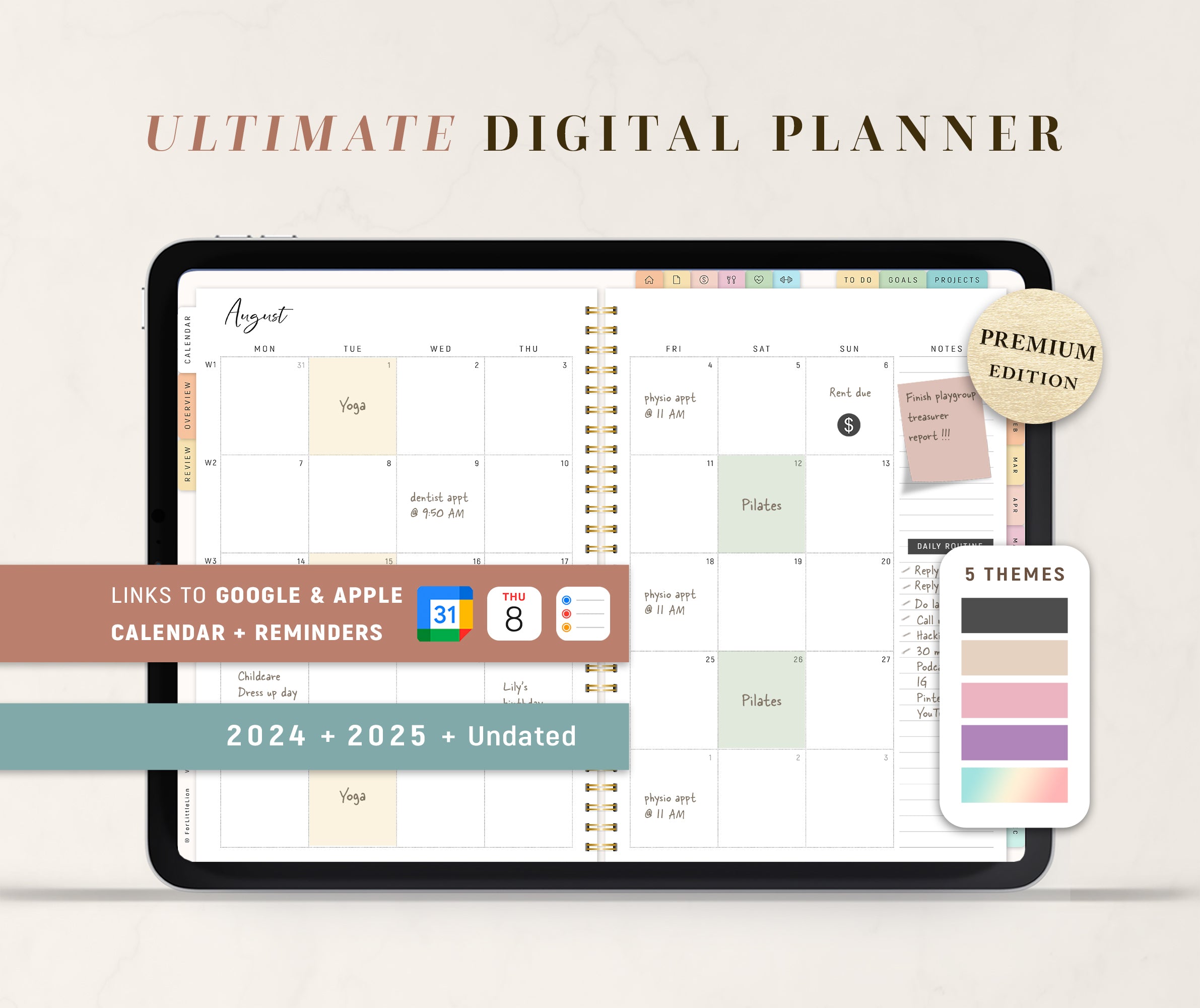 Ultimate Digital Planner | 2024 2025 + Undated – ForLittleLion