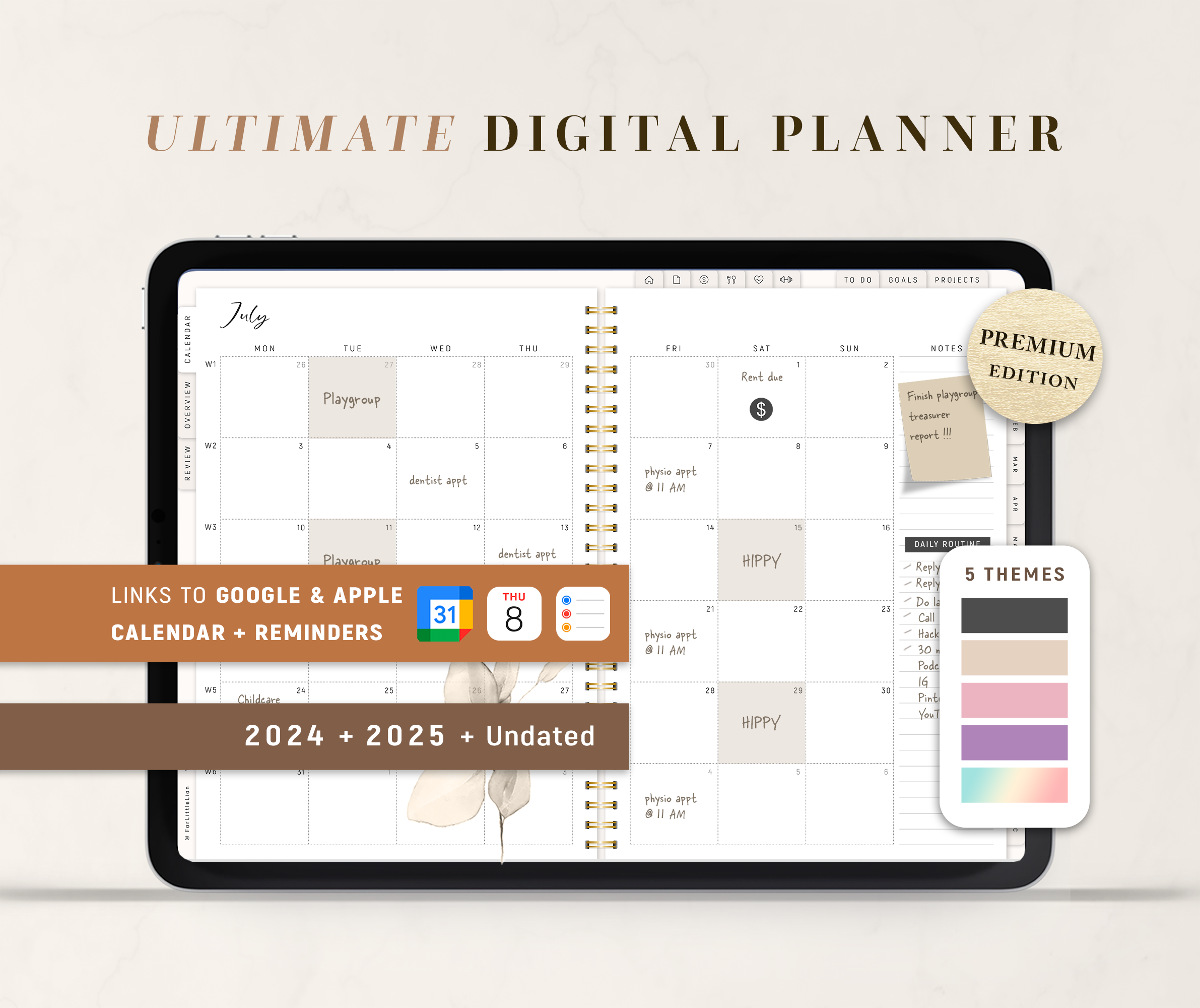 Ultimate Digital Planner | 2024 2025 + Undated – ForLittleLion