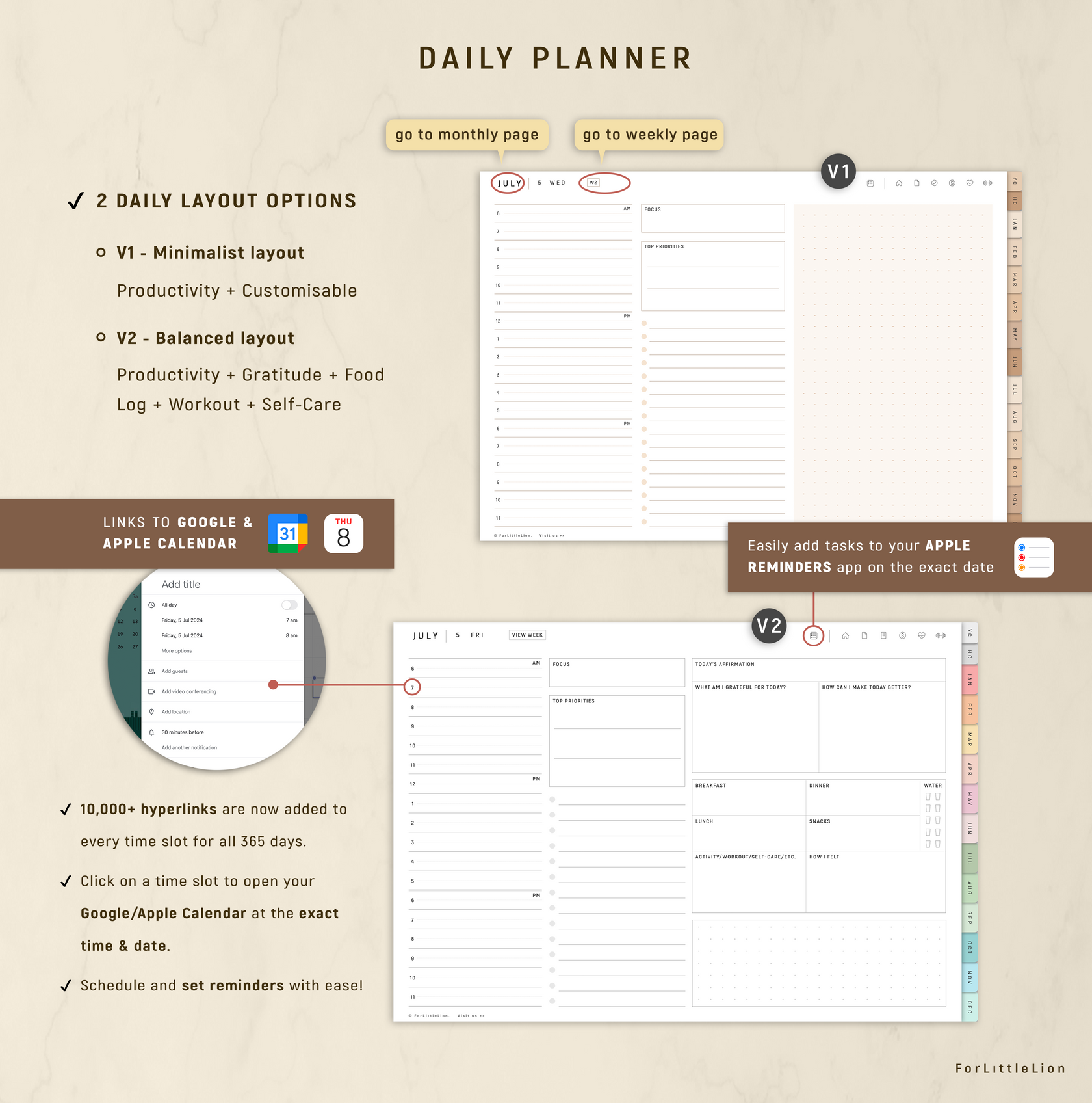 All-in-one Digital Planner 2024 2025 2026 + Undated – ForLittleLion