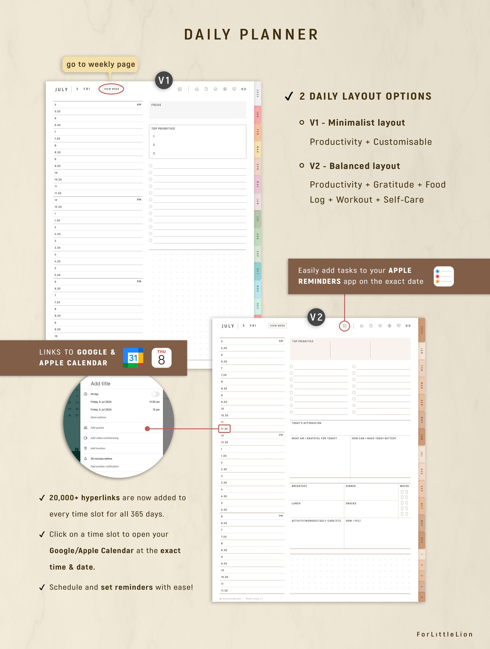 All-in-one Digital Planner | 2025 2026 2027 + Undated – ForLittleLion