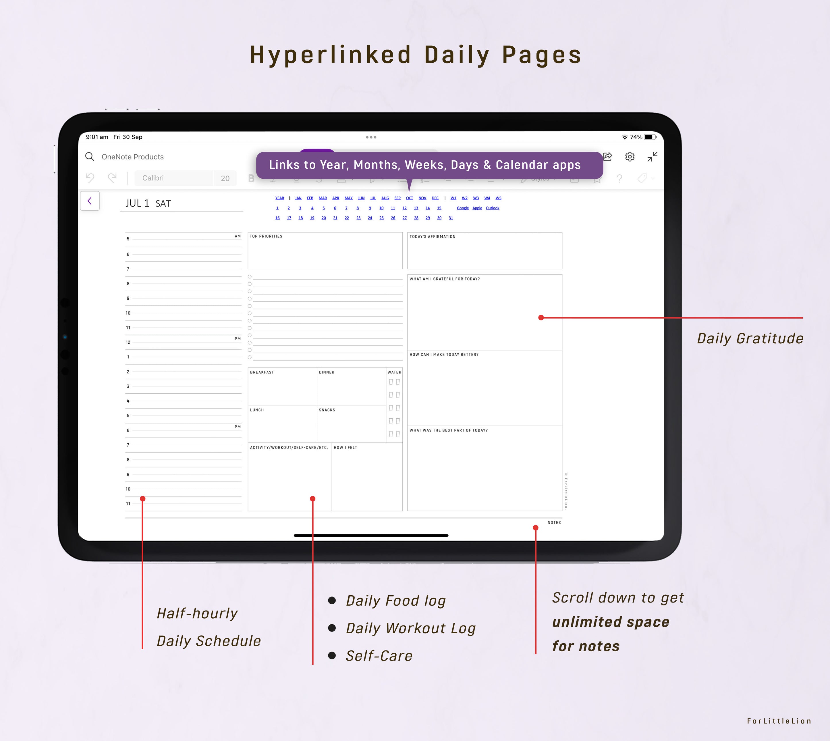 Ultimate OneNote Digital Planner 2026 – ForLittleLion