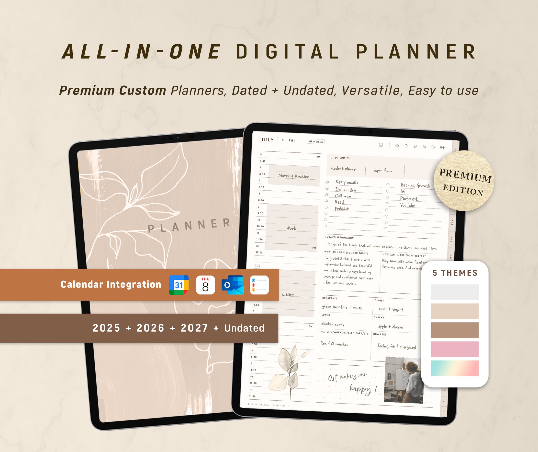 All-in-one Digital Planner | 2025 2026 + Undated – ForLittleLion