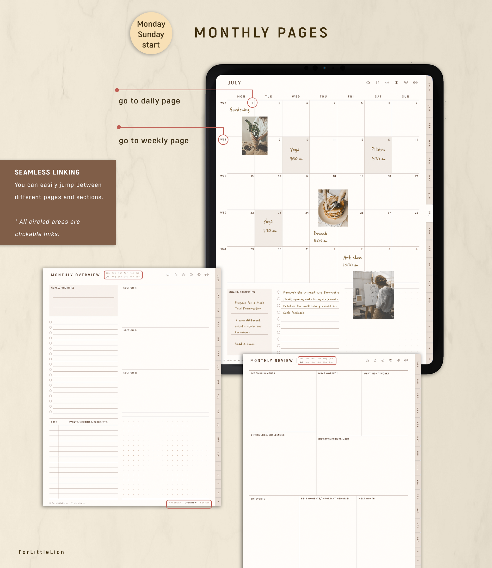 All-in-one Digital Planner 2024 2025 2026 + Undated – ForLittleLion