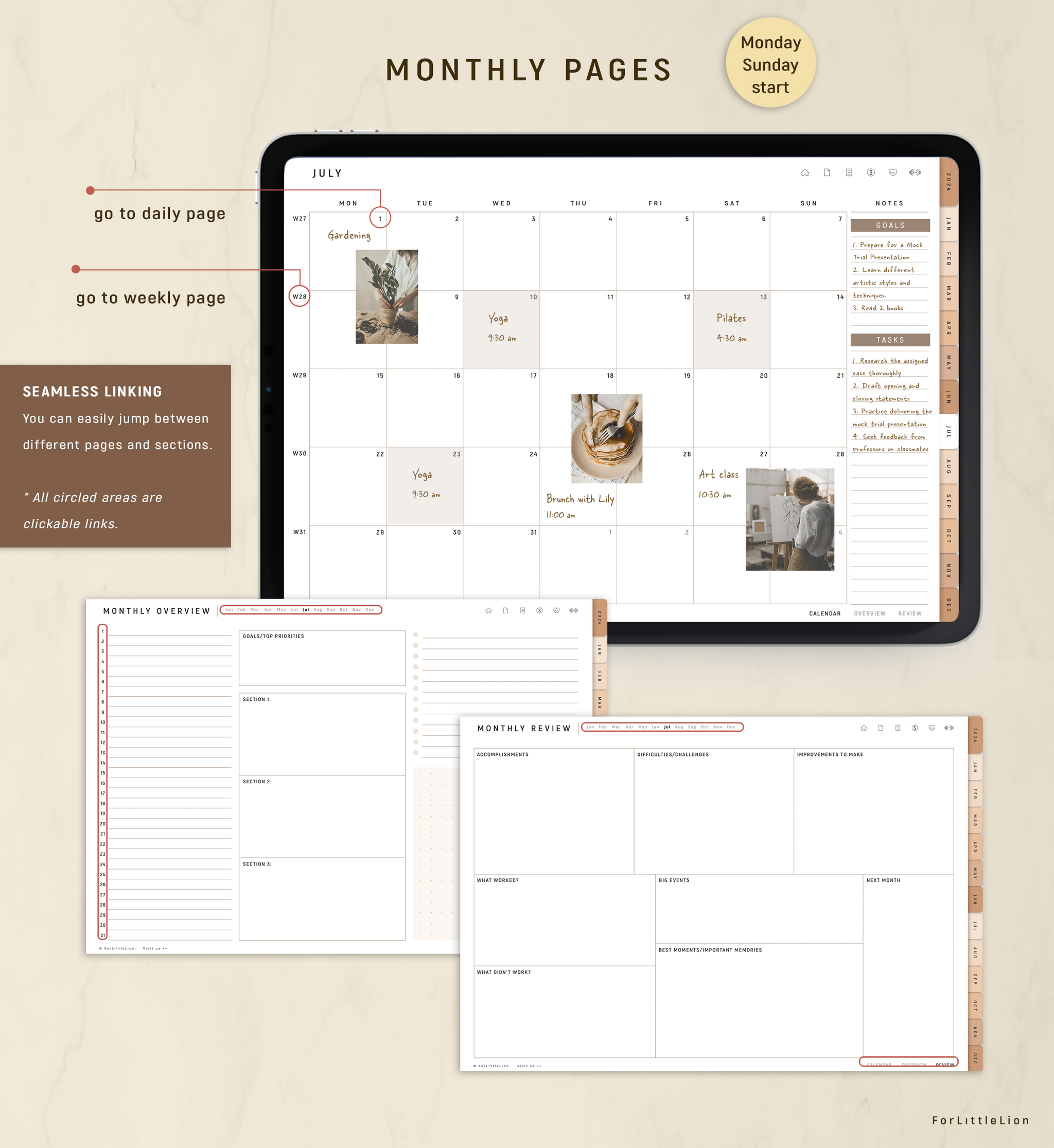 All-in-one Digital Planner 2024 2025 2026 + Undated – ForLittleLion